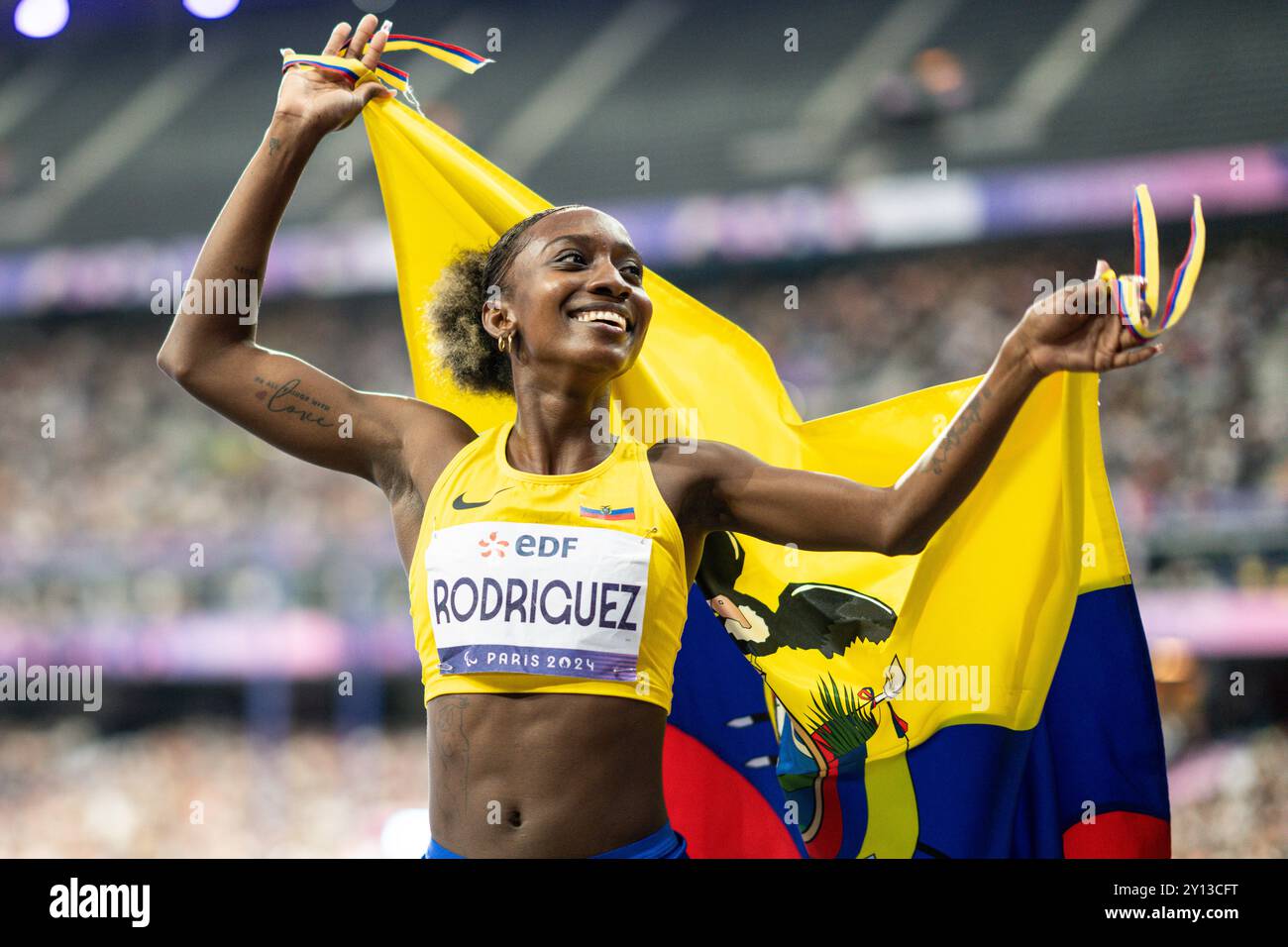 Kiara Rodriguez of Team Ecuador wins gold in the Women’s 100m - T47 ...