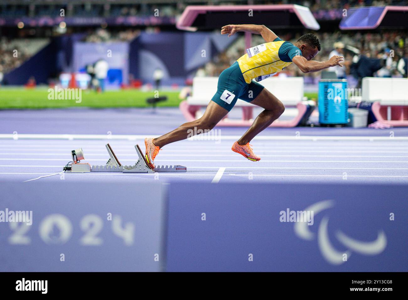 Daniel Tavares Martins of Team Brazil competes in the Men’s 400m - T20 ...