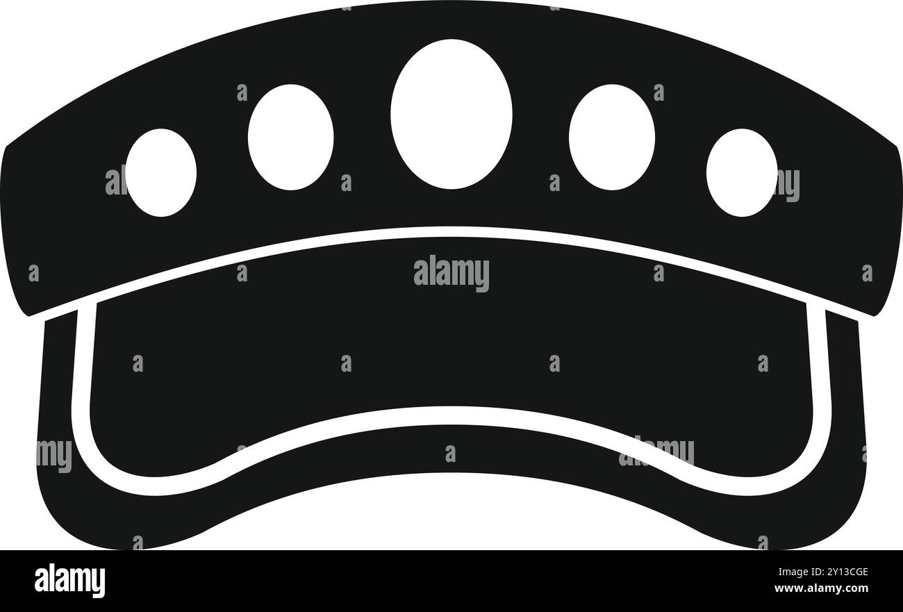 Black sun visor icon showing five ventilation holes, designed using ...