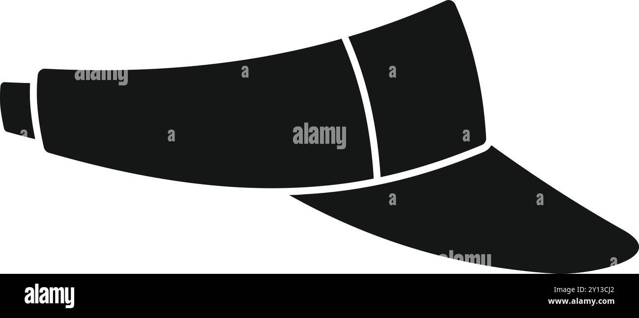 Black sun visor cap template for advertising showing front view Stock ...