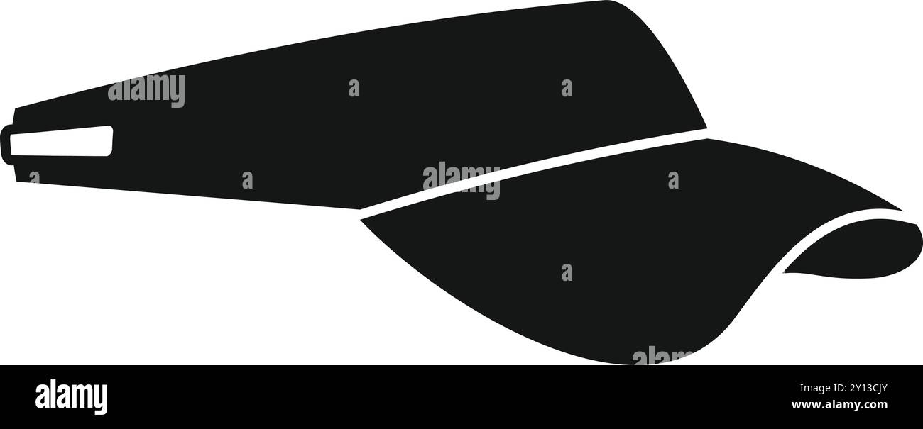 Simple vector sun visor cap template from the side, great for your clothing design needs Stock ...