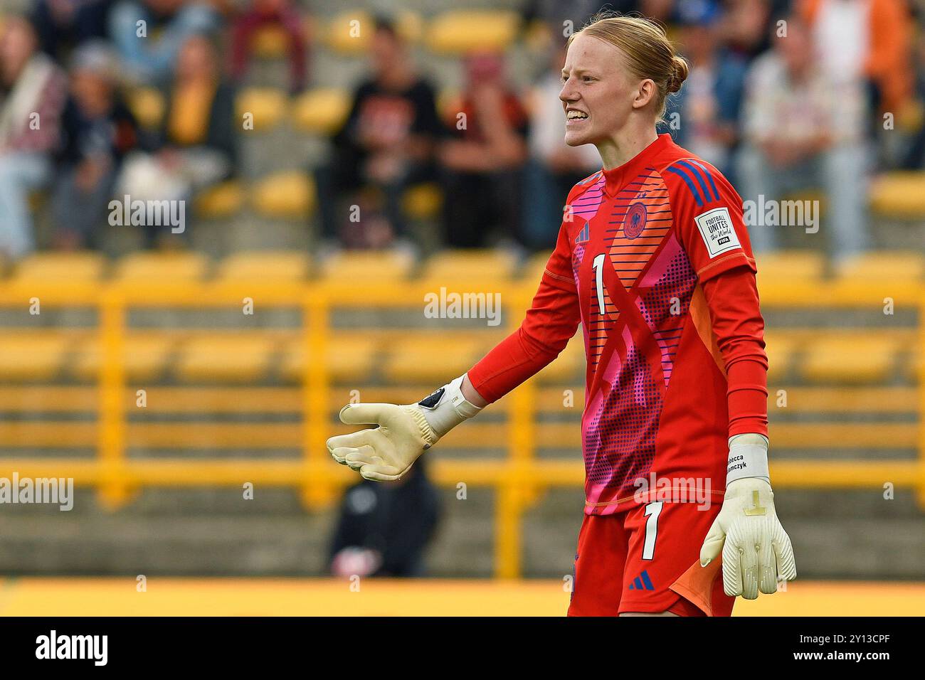Bogota, Colombia. 04th Sep, 2024. Goalkeeper Rebecca Adamczyk of ...