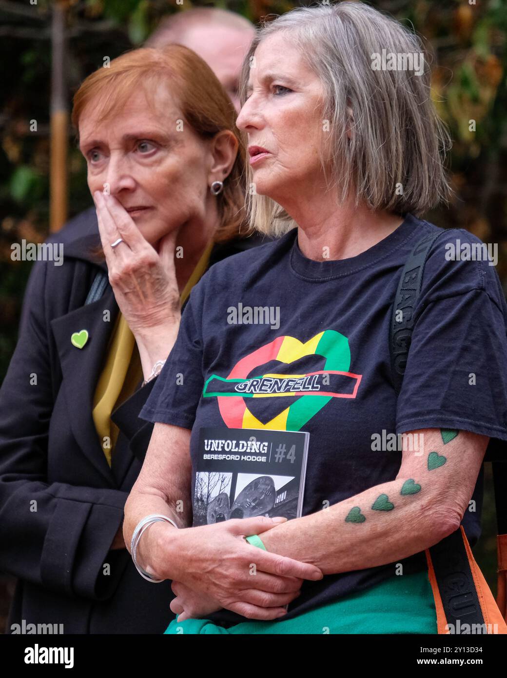 A protest calling for justice for the Grenfell fire victims is held at ...