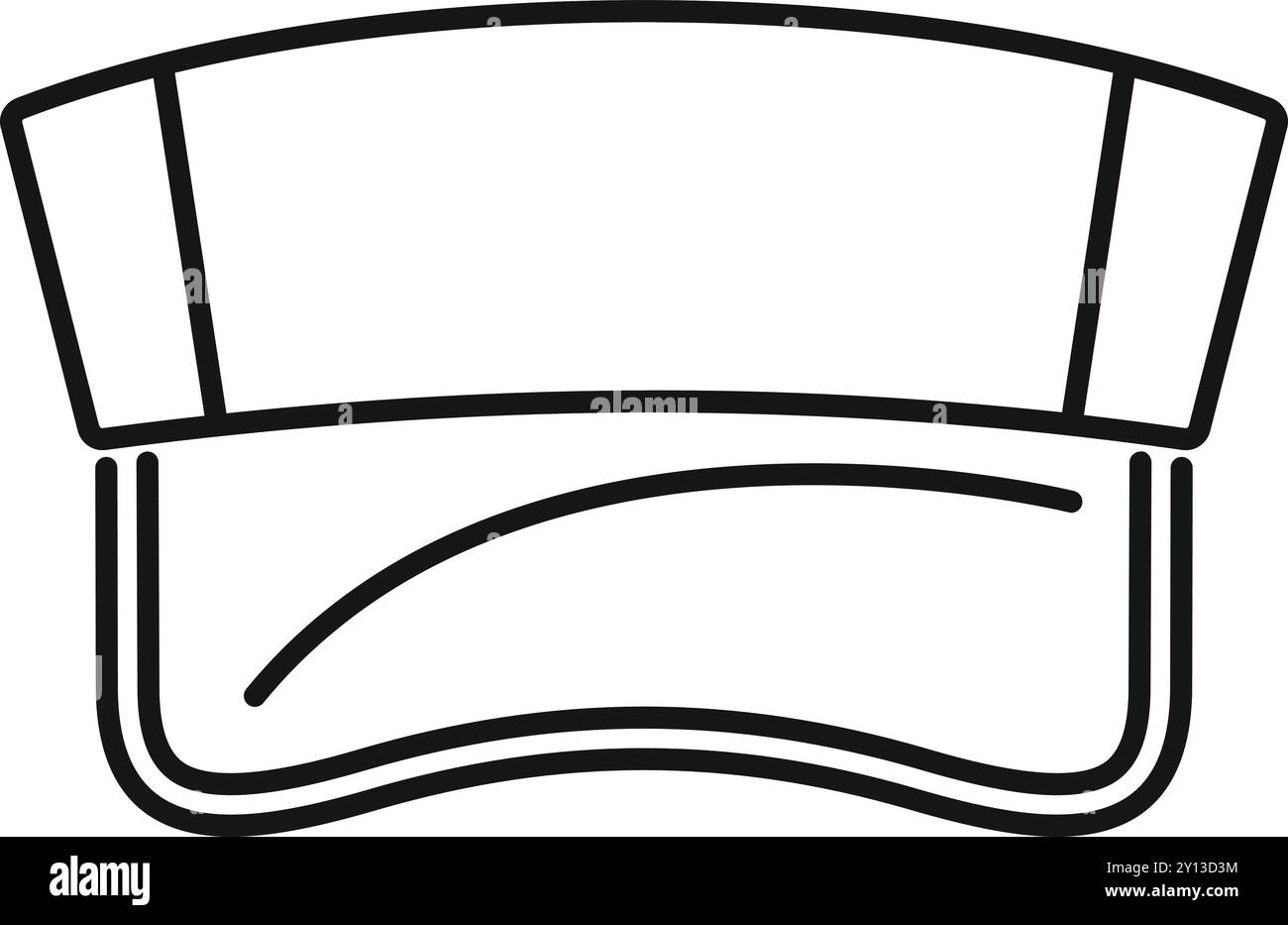 Tennis cap with big empty visor template, front view, apparel design ...