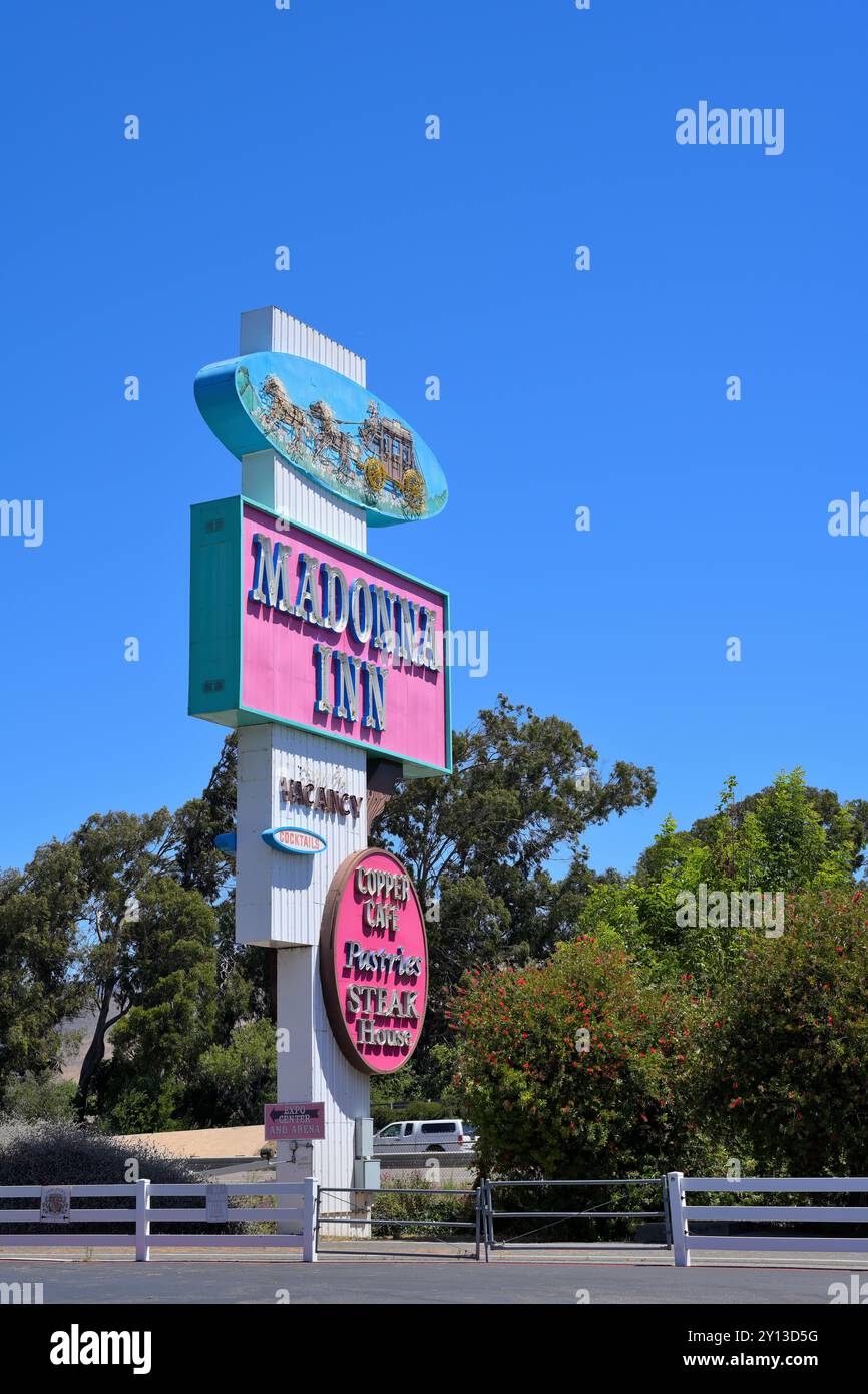 The iconic Madonna Inn motel along US 101, San Luis Obispo CA Stock ...