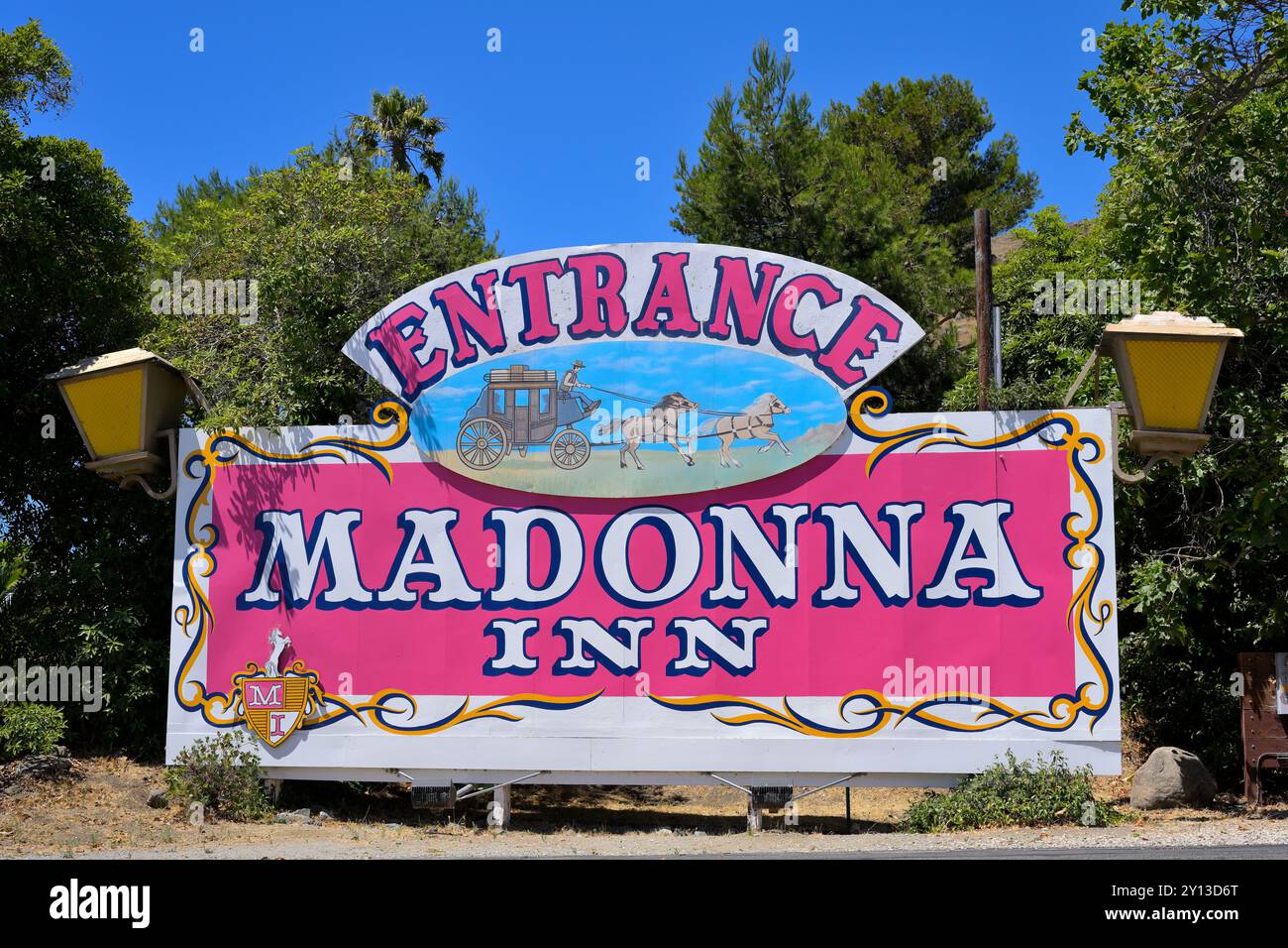 The iconic Madonna Inn motel along US 101, San Luis Obispo CA Stock ...