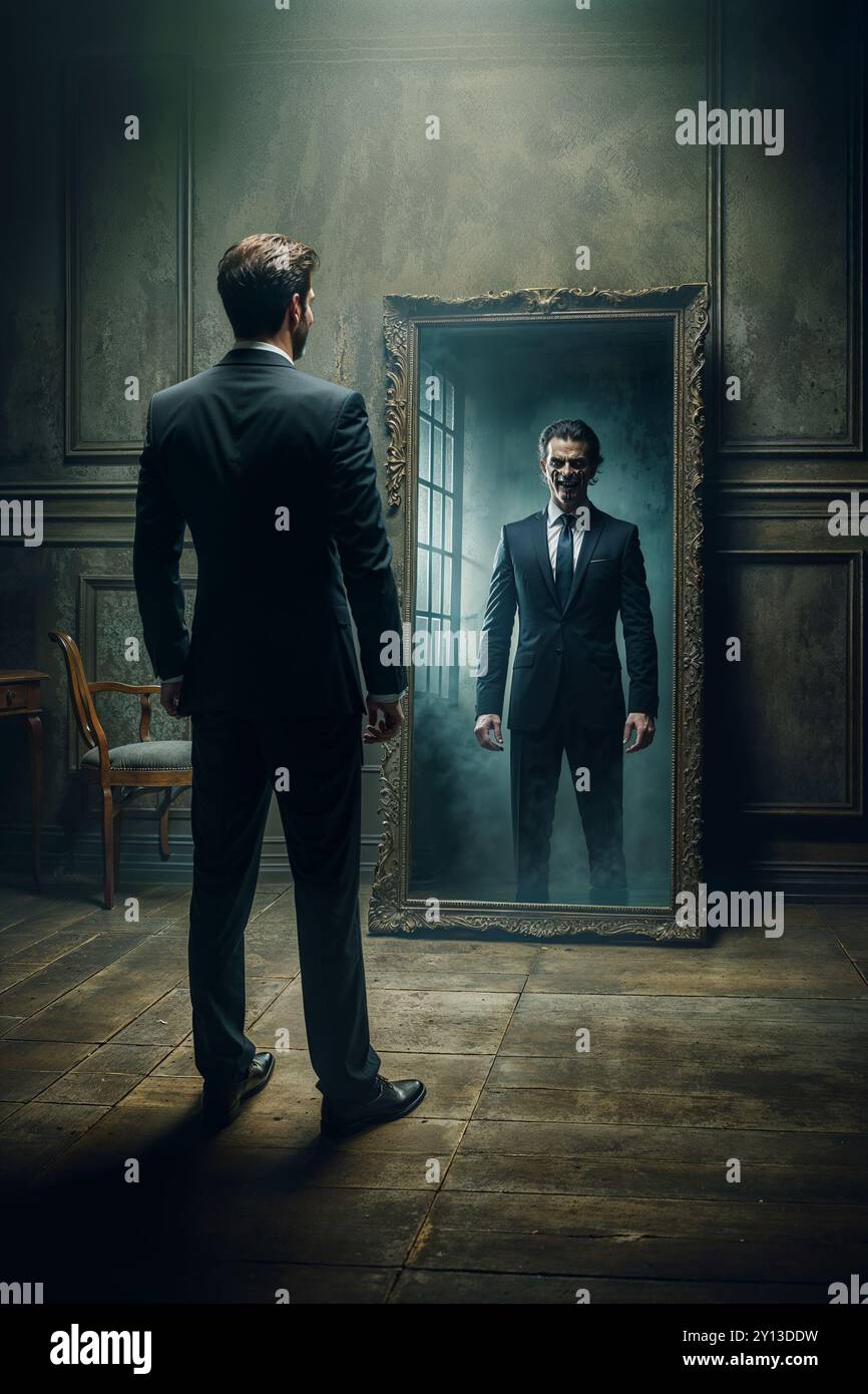 Mirror man concept not hi-res stock photography and images - Alamy