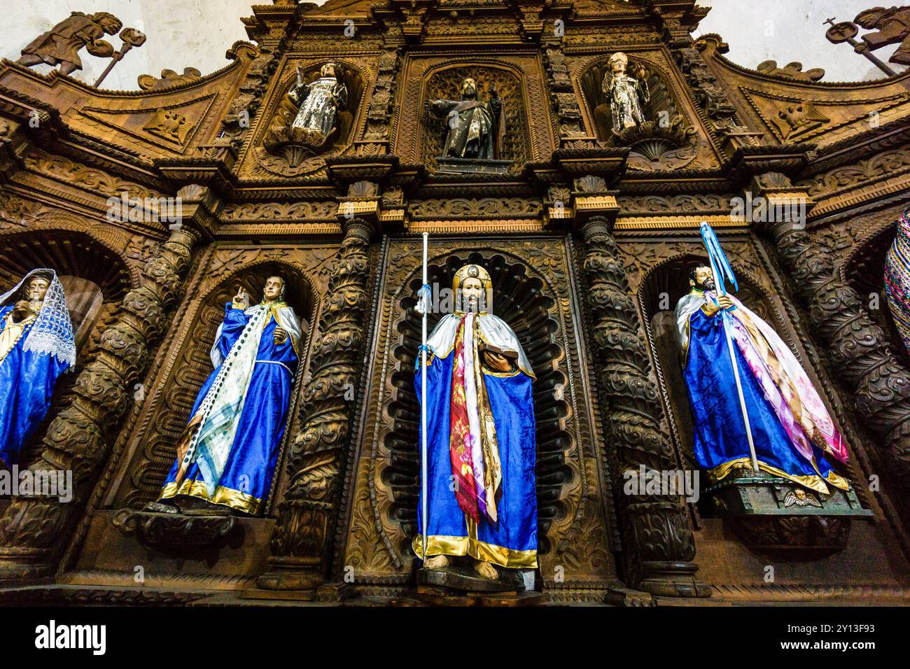 Religious figures, Church of Santiago Apóstol, 1547, Santiago Atitlan ...