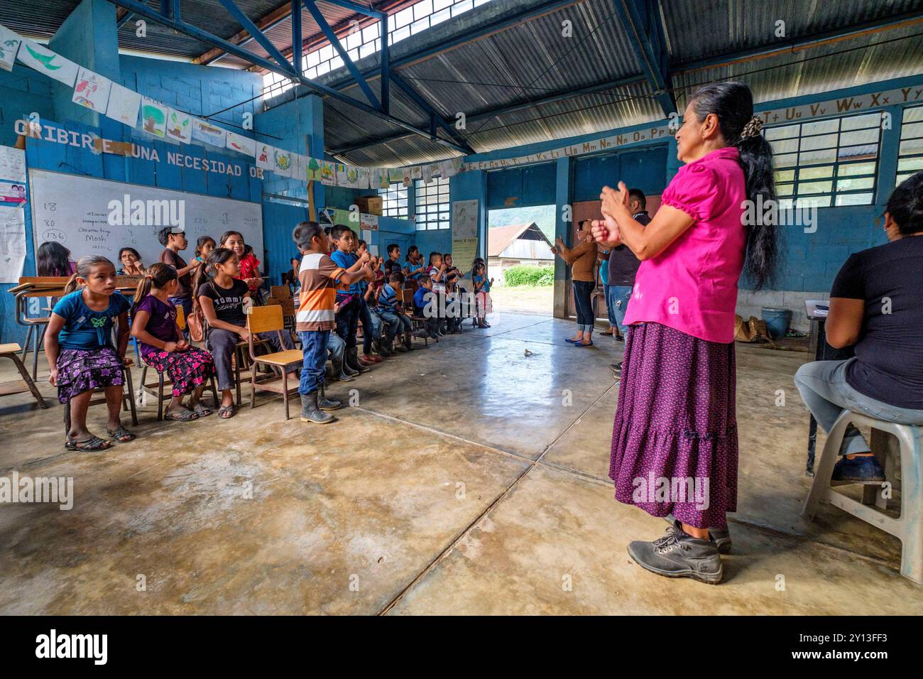 Official rural mixed school, La Taña, Quiche, Republic of Guatemala ...