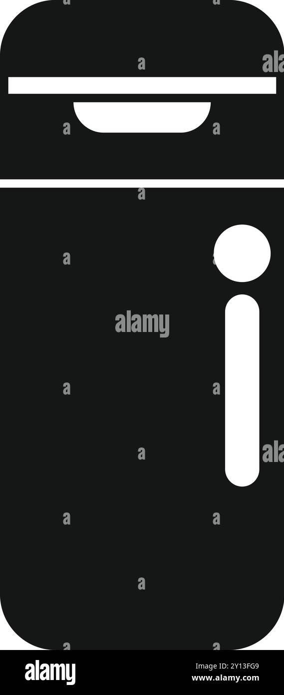 Simple vector icon representing a smart trashcan, highlighting ...