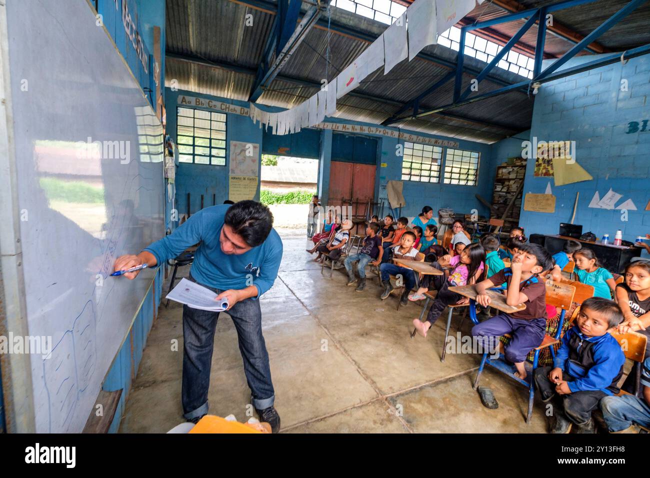 Official rural mixed school, La Taña, Quiche, Republic of Guatemala ...