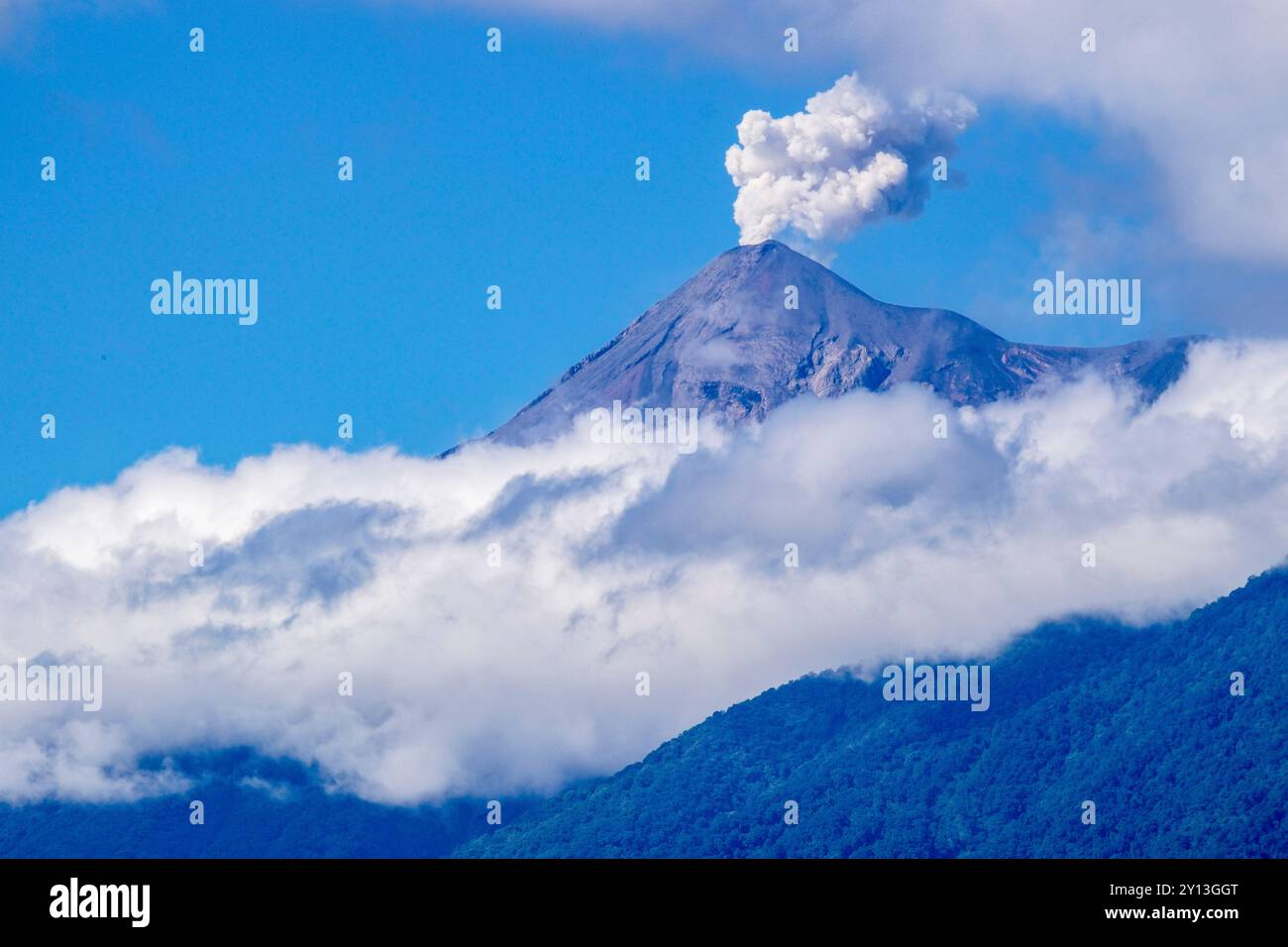 volcano of fire, Antigua Guatemala, Sacatepéquez department, Republic ...
