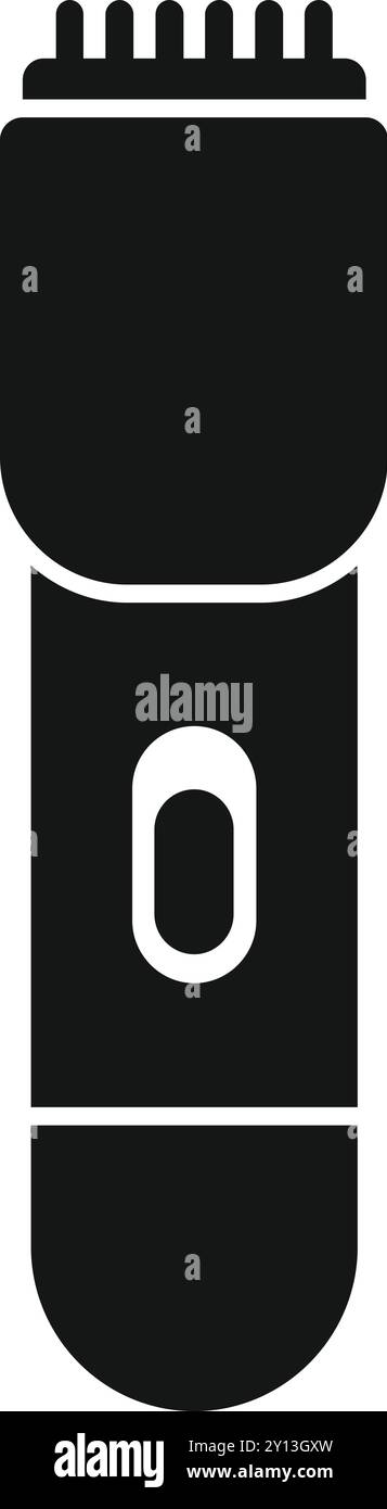 Black silhouette of a hair clipper showing sharp blades, for cutting ...