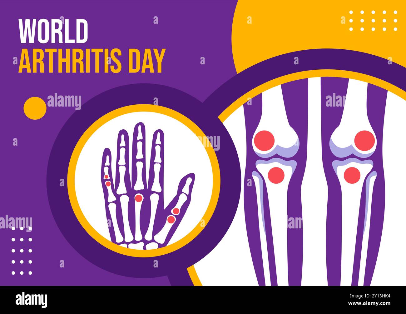 Arthritis Day Social Media Background Flat Cartoon Hand Drawn Templates ...