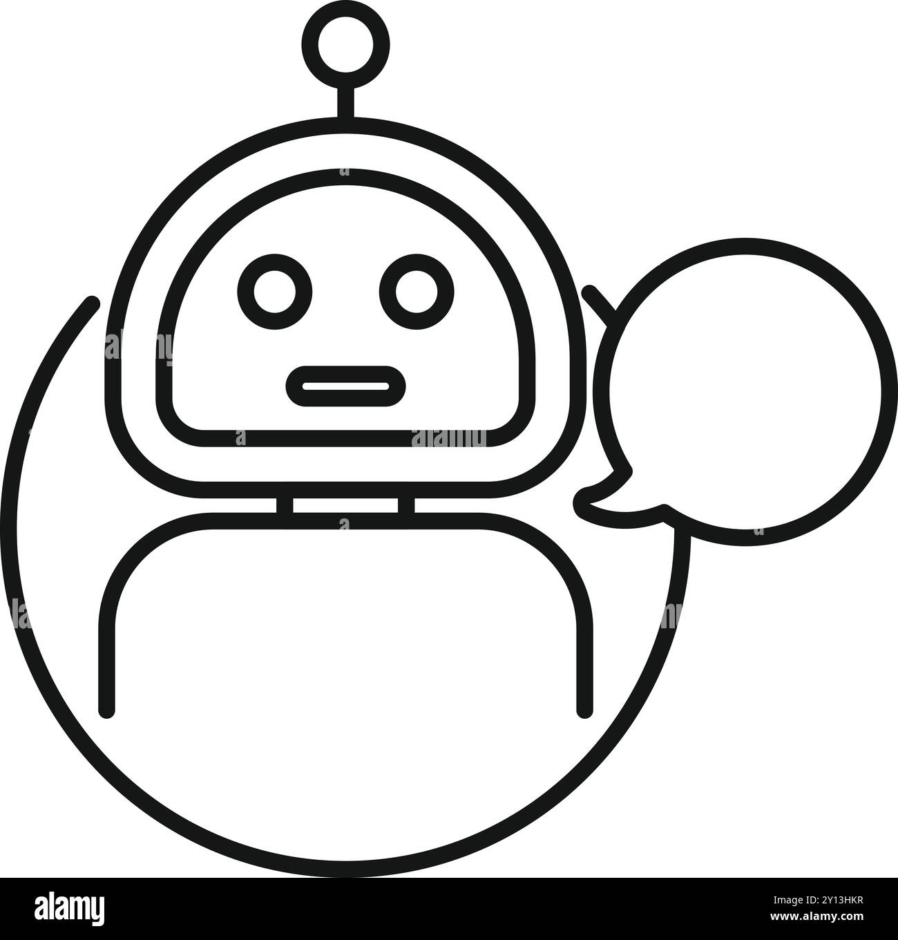 Simple chatbot icon with an open speech bubble representing ongoing ...