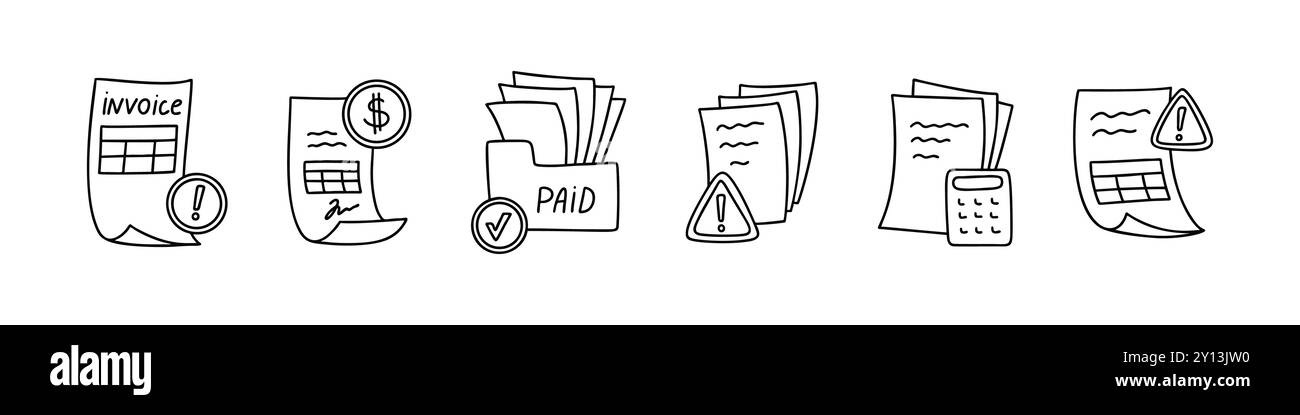 Failed invoice Stock Vector Images - Alamy