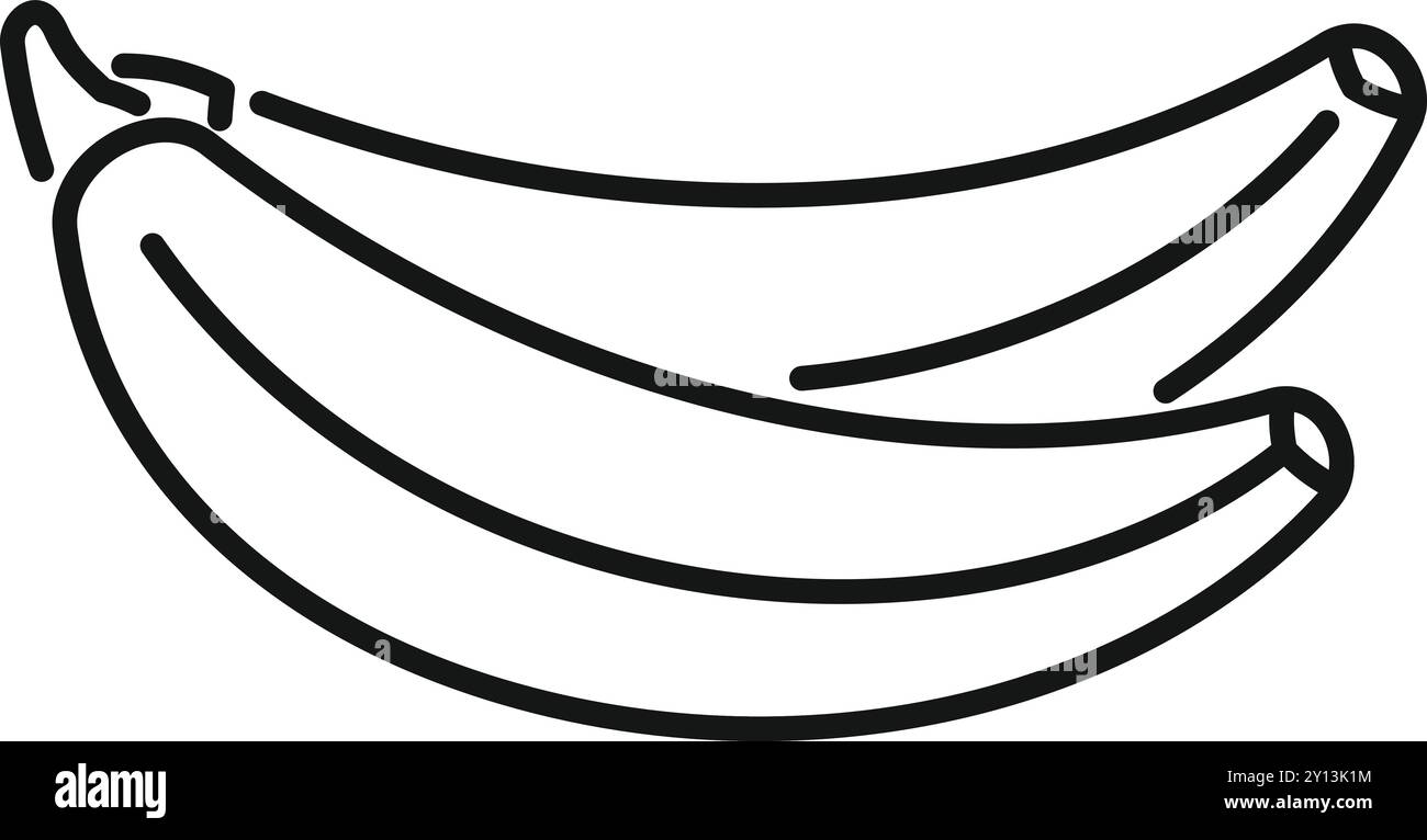 This simple icon features two bananas, symbolizing healthy eating and ...