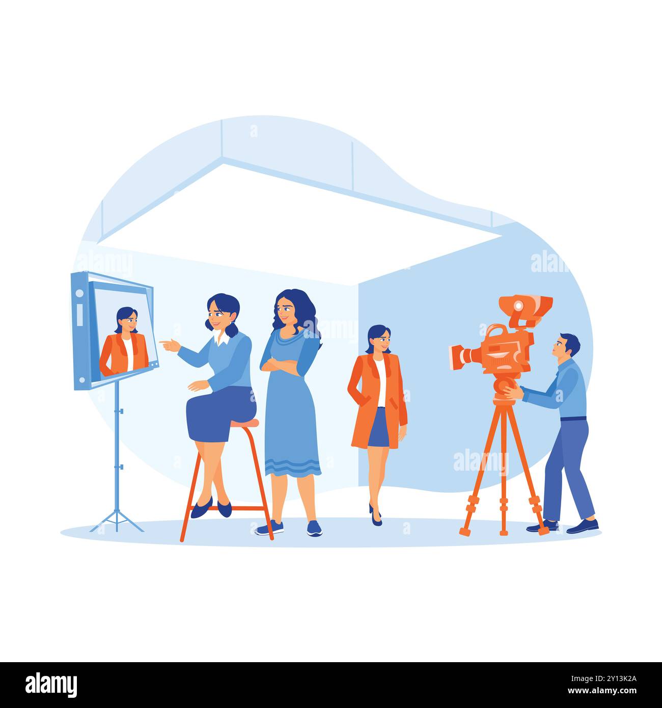 Behind scenes movie theatre Stock Vector Images - Alamy