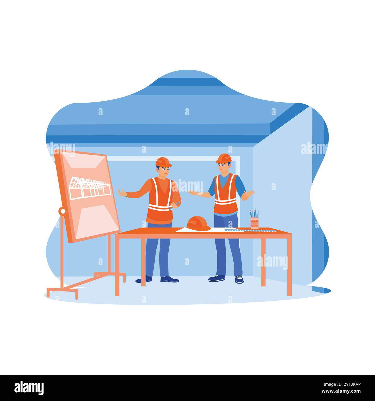 Engineer survey design team Cut Out Stock Images & Pictures - Alamy