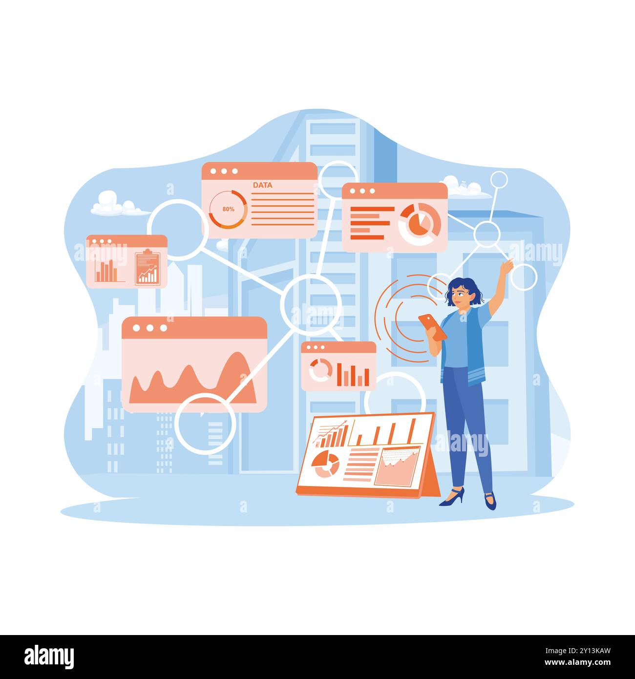 Telecom city Stock Vector Images - Alamy