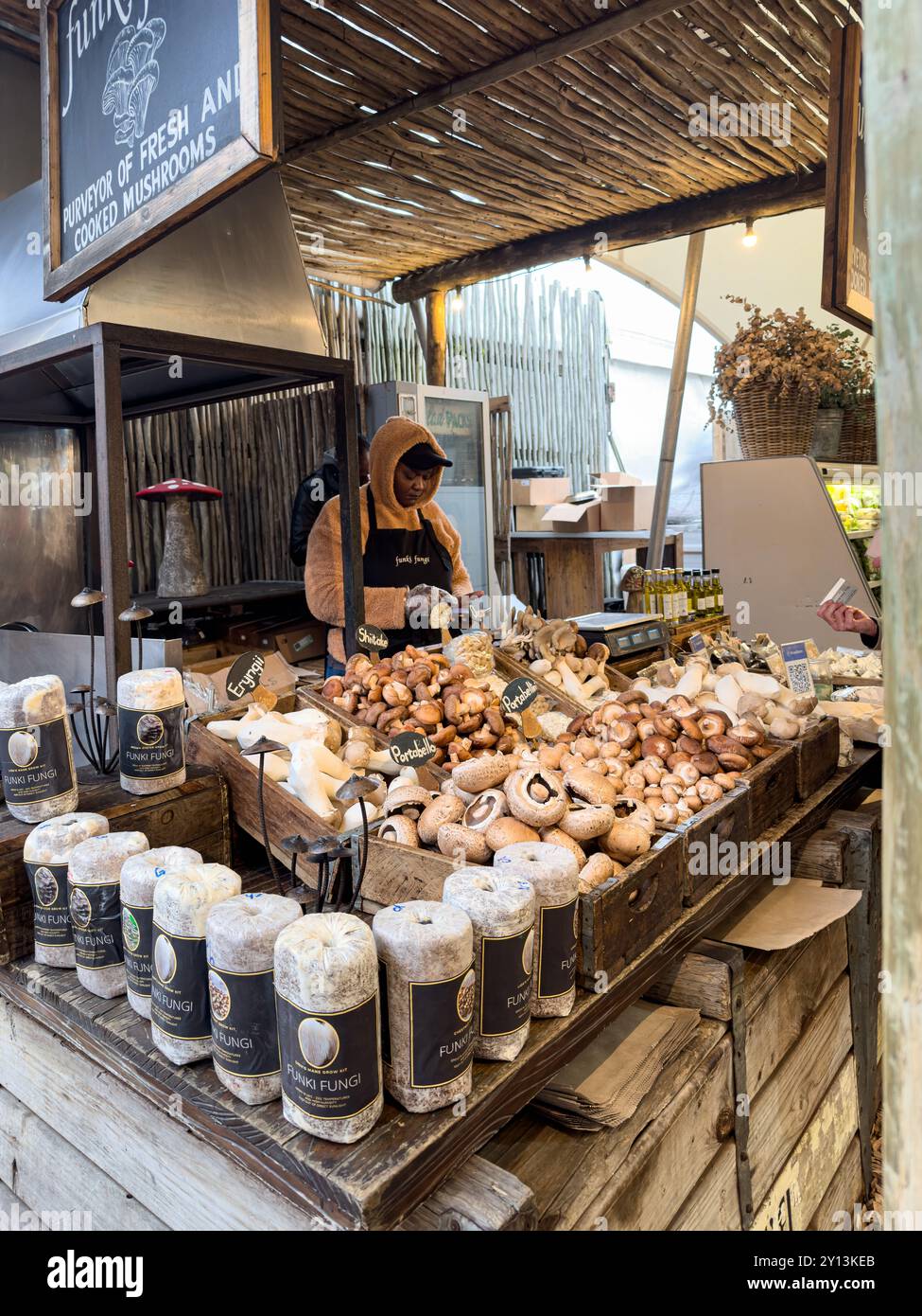 Market vendors at the Oranjezicht City Farm at the waterfront in Cape ...