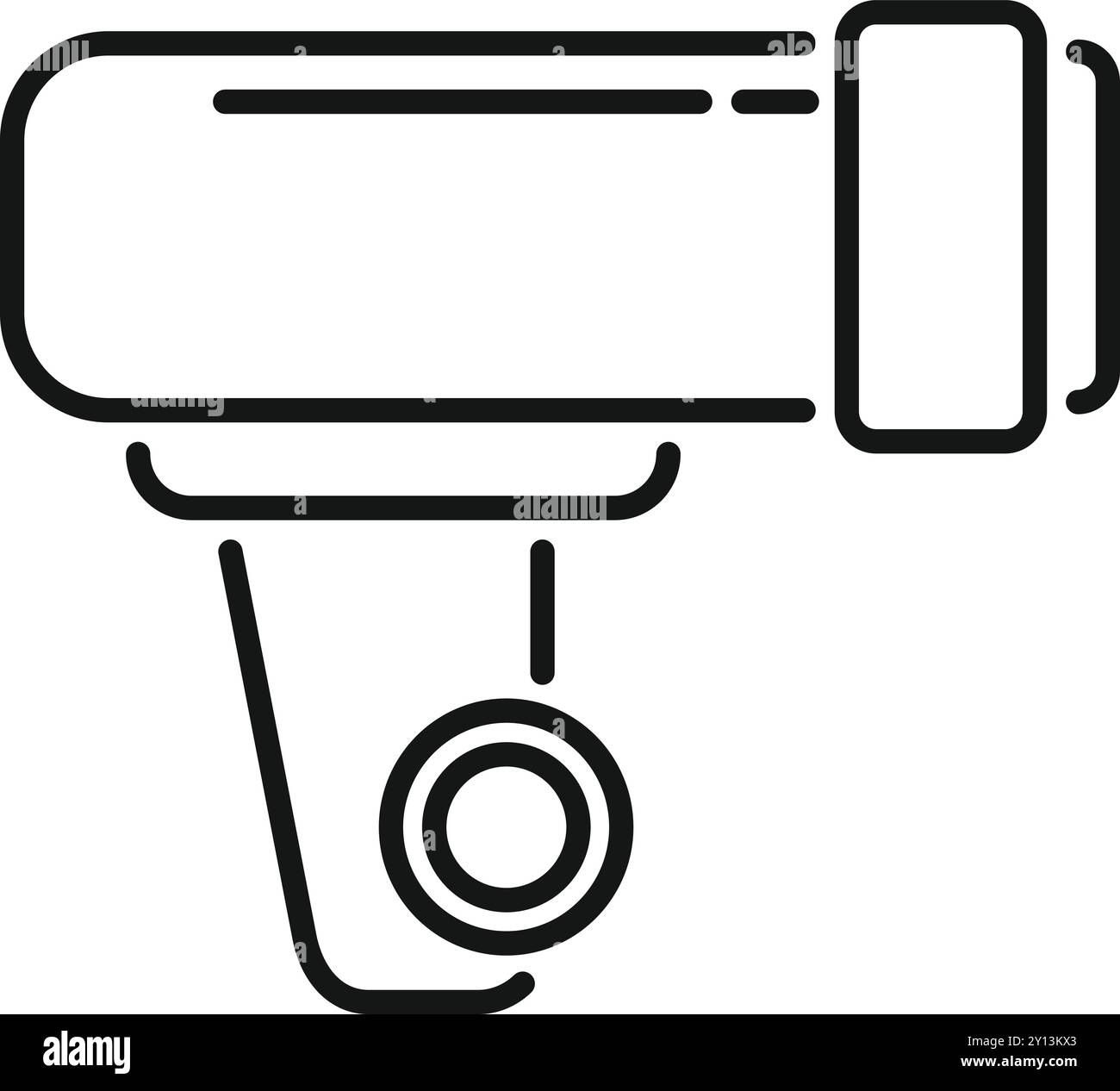 Simple line icon of a cctv camera, representing security and ...