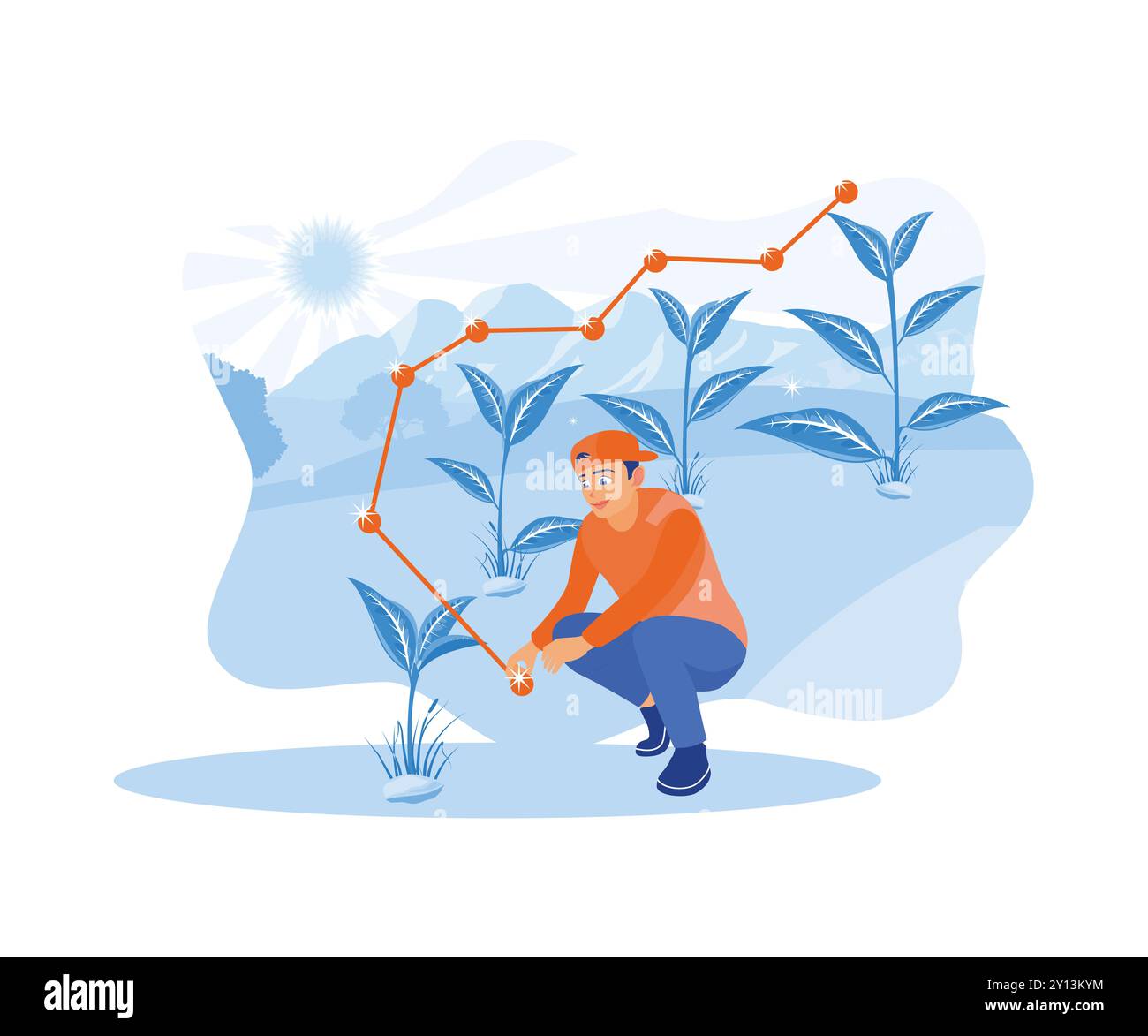 Planting charts Stock Vector Images - Alamy