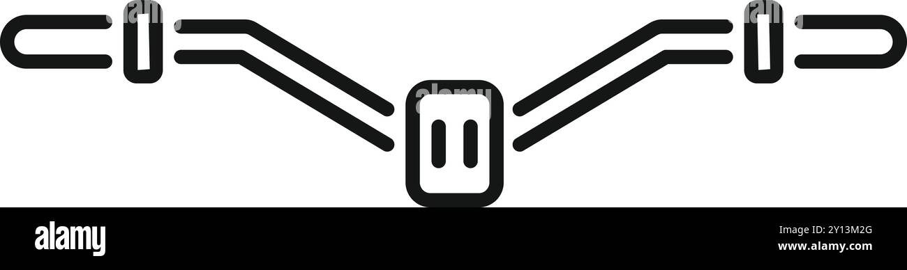 Simple vector icon of a bike handlebar with a speedometer showing three ...