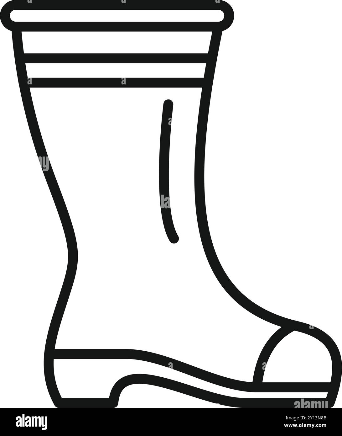 This simple icon of a rubber boot, with its thick sole and high leg ...
