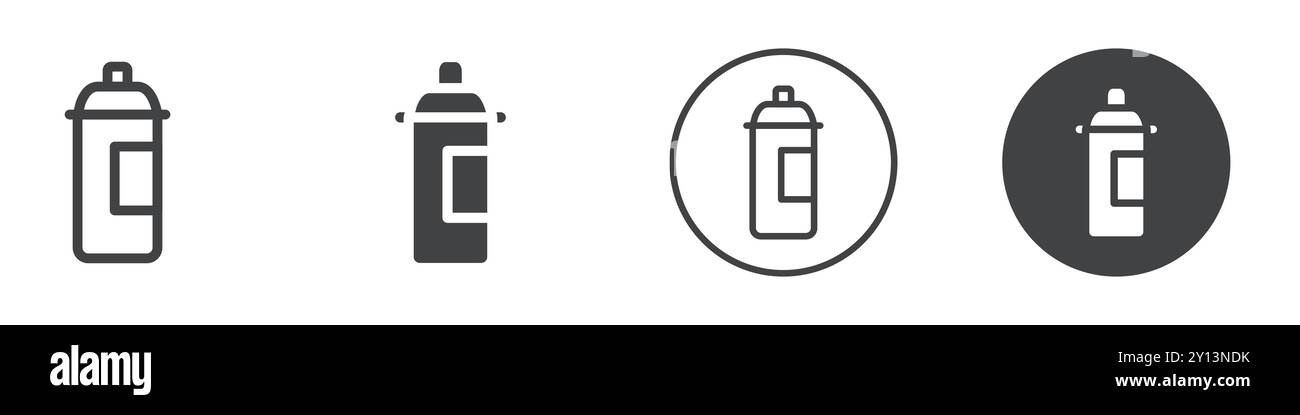 Aerosol spray paint icon simple flat vector symbol outline collection ...