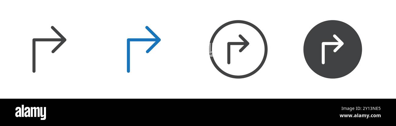 Arrow pointing to the right icon simple flat vector symbol outline ...