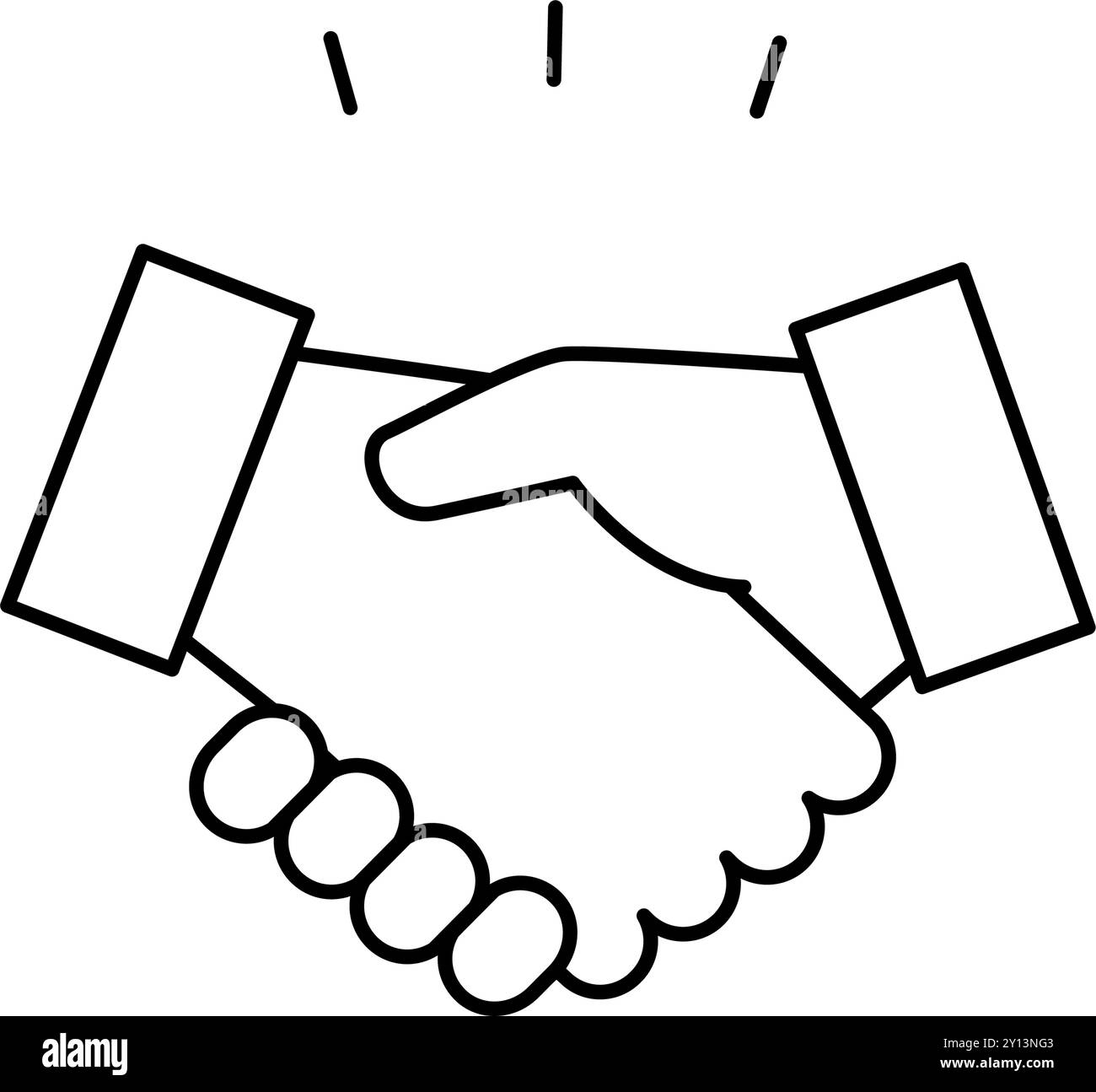 Businessman's handshake, business icon for target, goal attainment, and ...