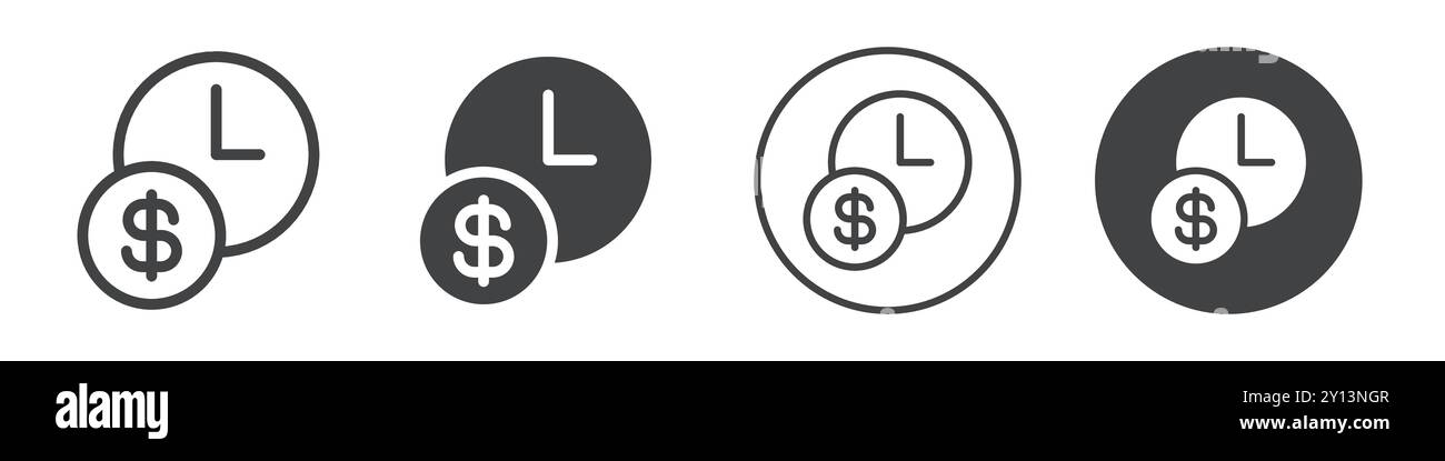 Automated Payments icon simple flat vector symbol outline collection ...