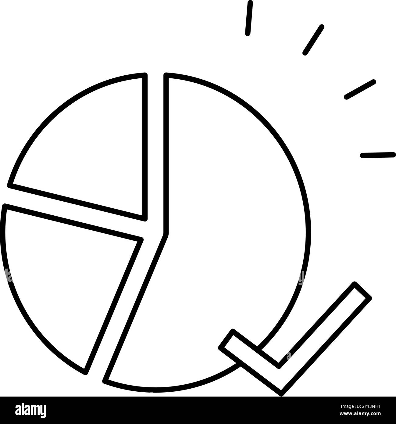 Pie charts showing performance, business icons for targets, goal ...