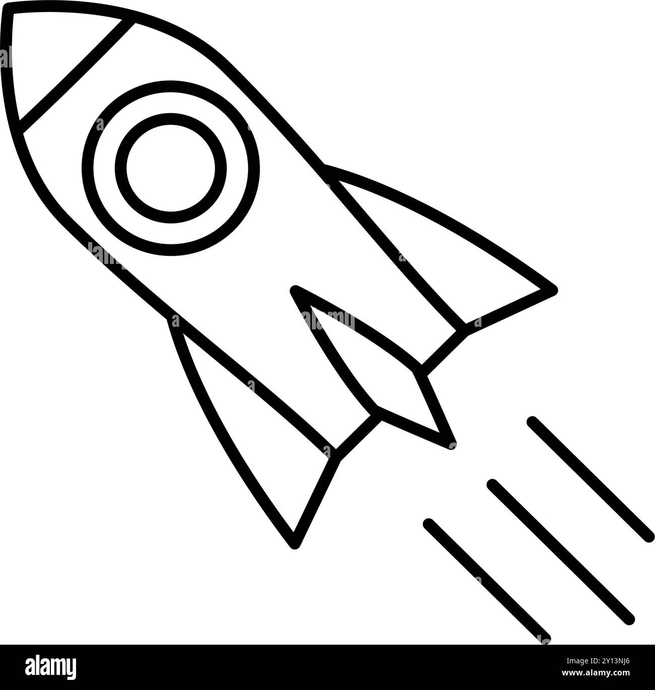 Business icons for rocket launches, target and goal achievement, and ...