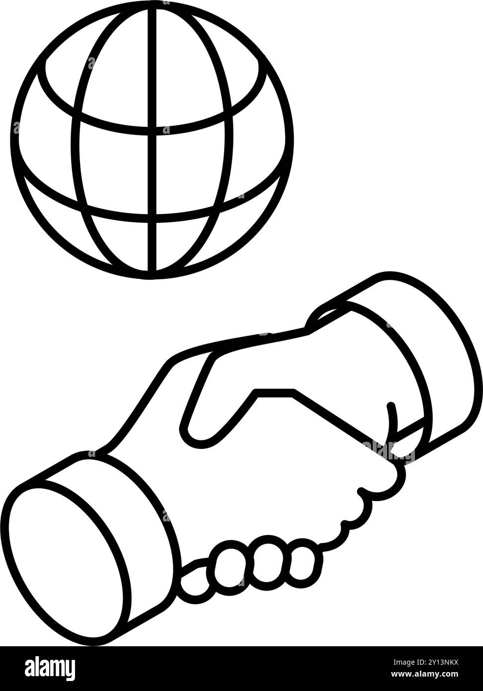 Businessman's handshake, business icon for target, goal attainment, and ...