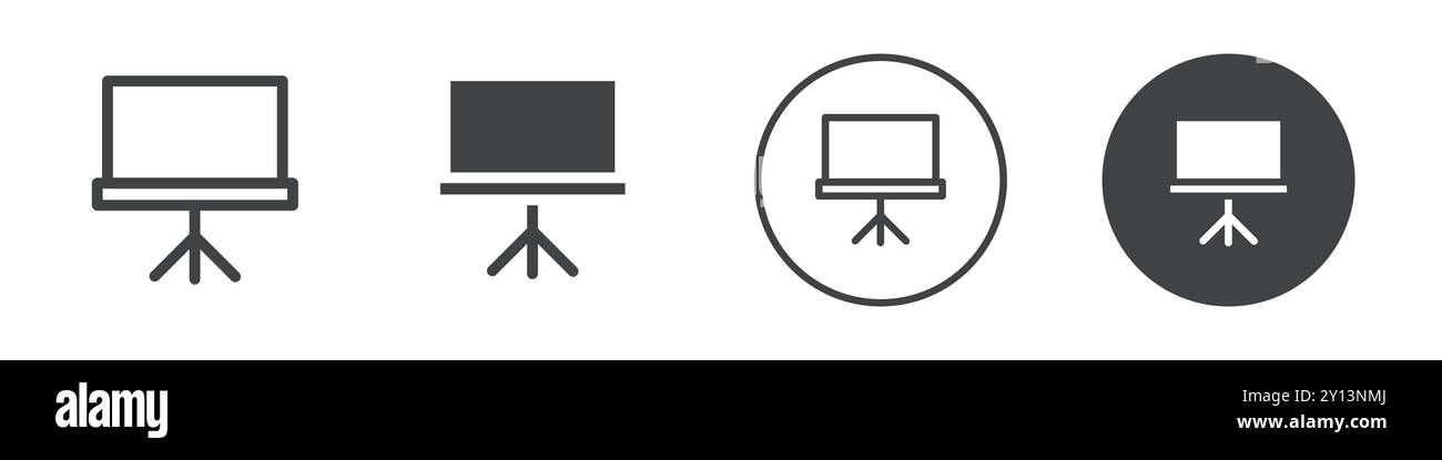 Business Presentation icon simple flat vector symbol outline collection ...