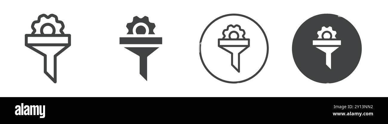 Conversion rate optimization icon simple flat vector symbol outline ...