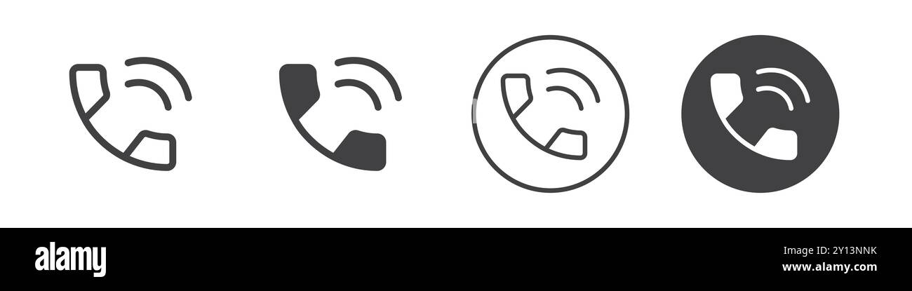 Call icon simple flat vector symbol outline collection set logo Stock ...