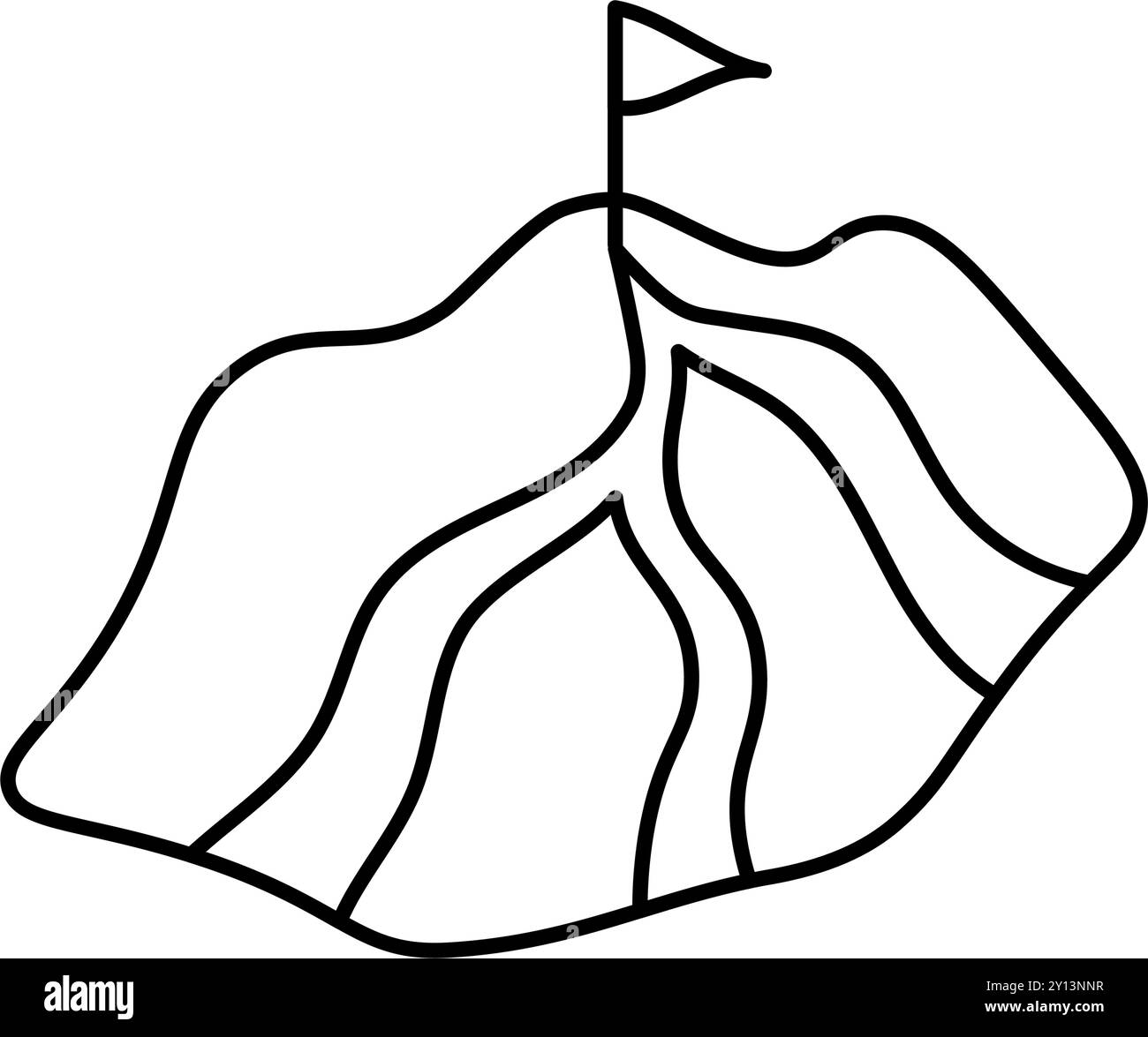 Business icons for the path to the summit goal, target, goal attainment ...