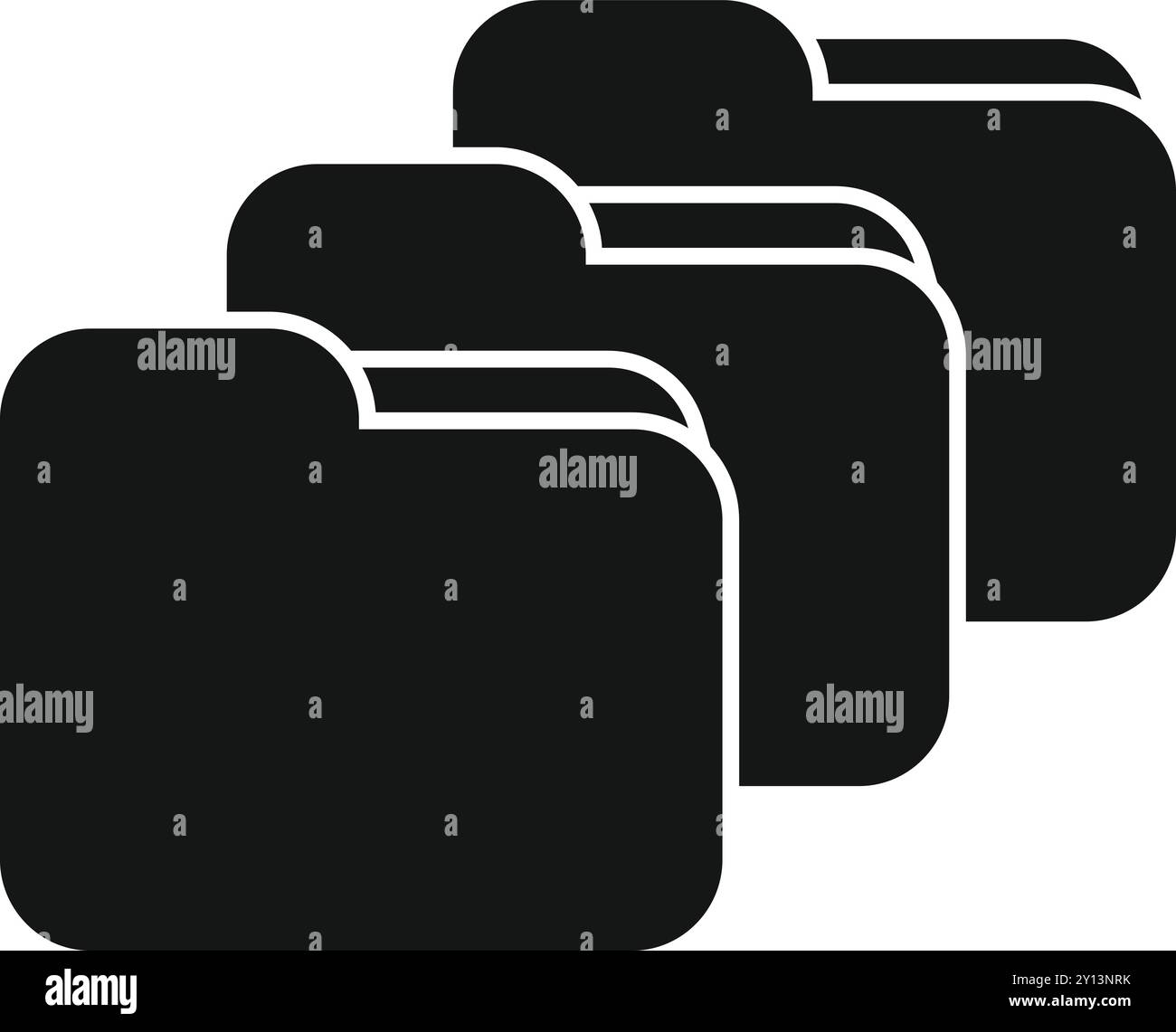 Simple vector illustration of folders, symbolizing digital data organization and management ...