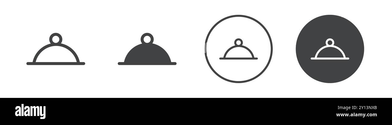 Food platter icon simple flat vector symbol outline collection set logo ...
