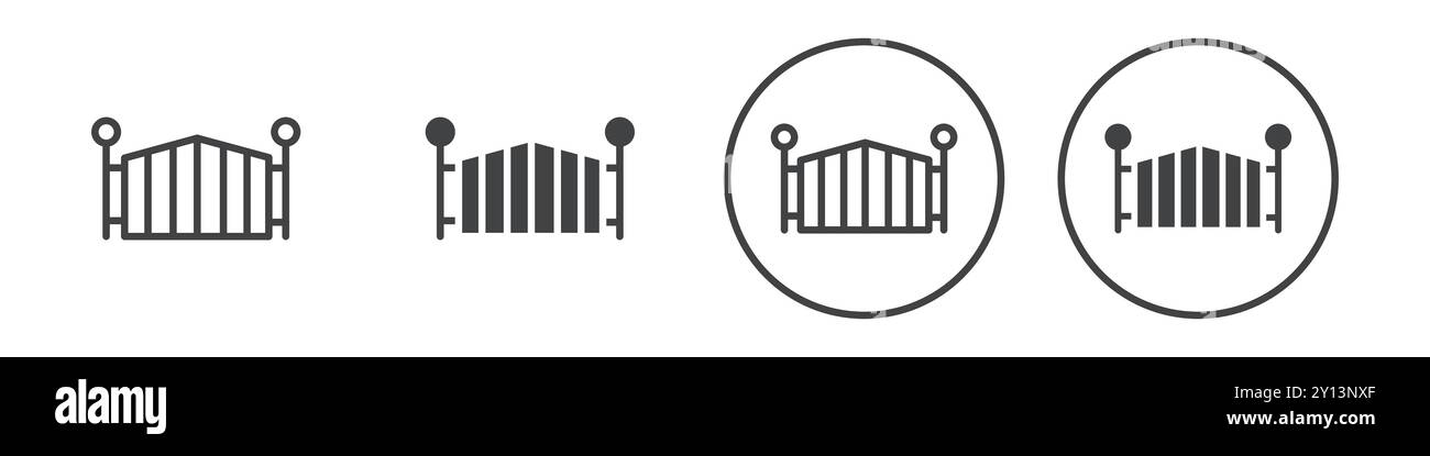 Wrought iron single gate Stock Vector Images - Alamy