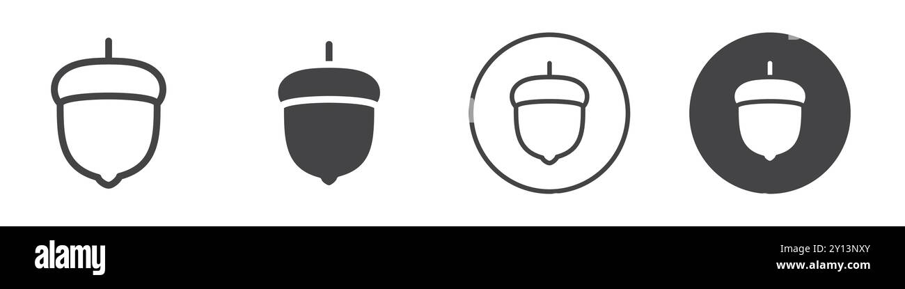 Hazelnut icon simple flat vector symbol outline collection set logo Stock Vector Image & Art - Alamy