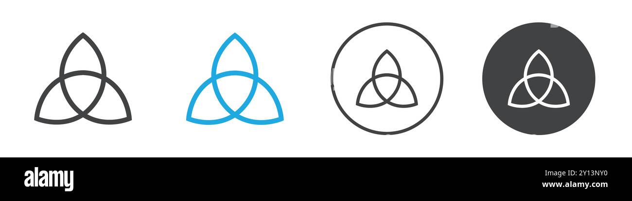 Holy Trinity icon simple flat vector symbol outline collection set logo ...