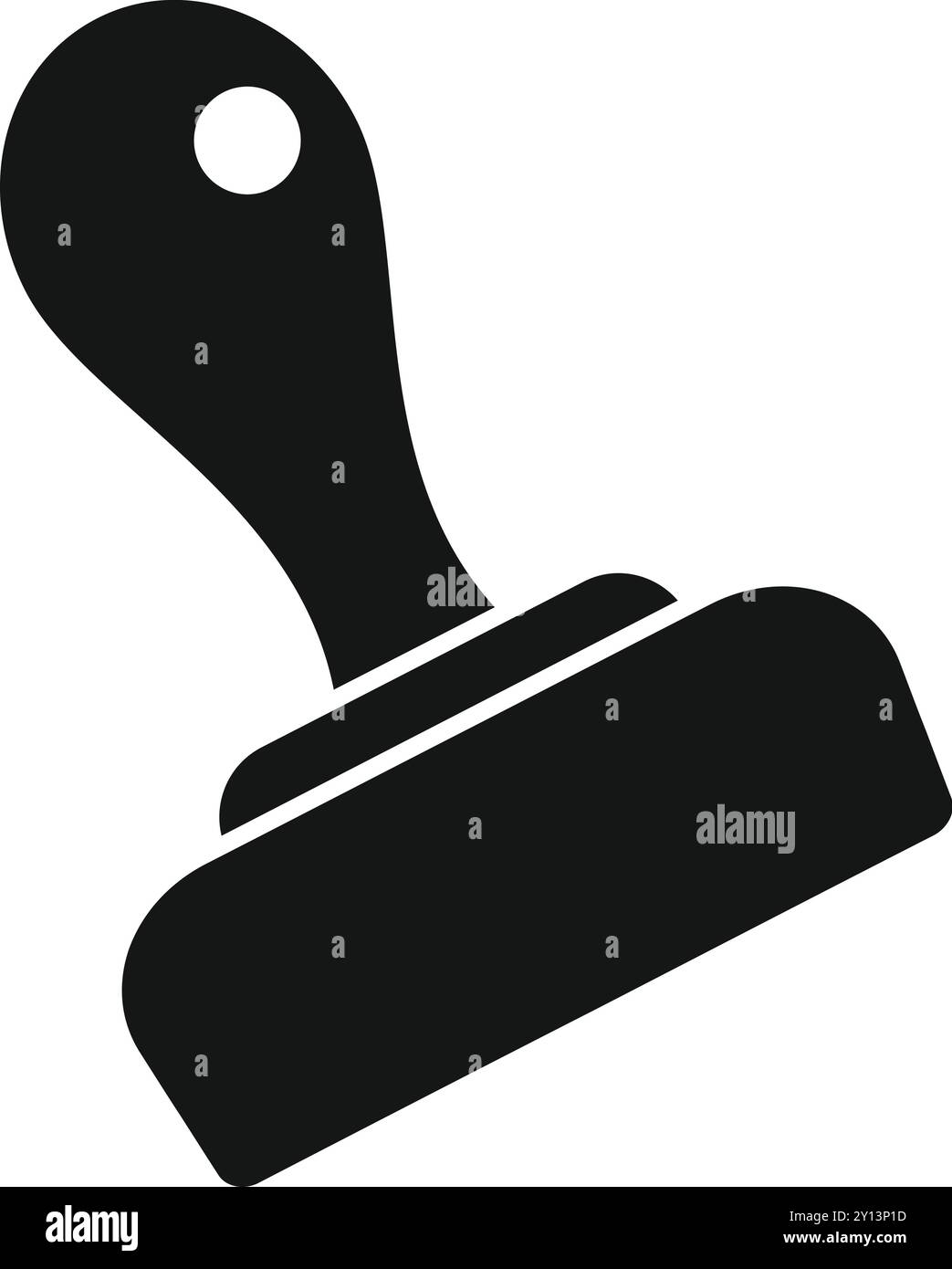 Simple vector illustration of a black stamp icon, isolated on a white ...