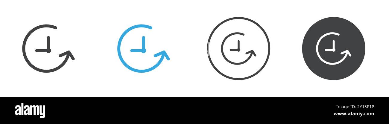 history icon simple flat vector symbol outline collection set logo Stock Vector Image & Art - Alamy