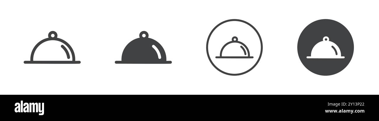 Food platter icon simple flat vector symbol outline collection set logo ...