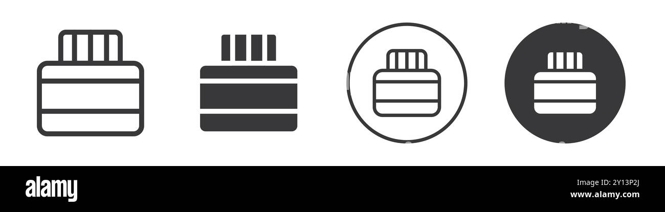 Ink bottle icon simple flat vector symbol outline collection set logo ...