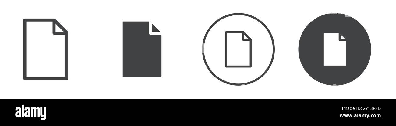 Office paper icon simple flat vector symbol outline collection set logo ...